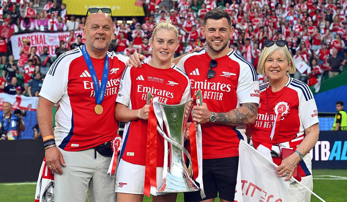 Love Island star celebrates as sister makes history with the Lionesses