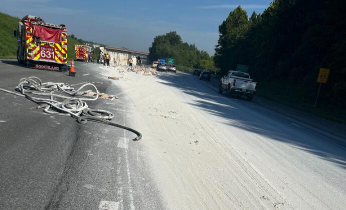Resurfacing of I-64 near Route 288 complete after tractor-trailer crash