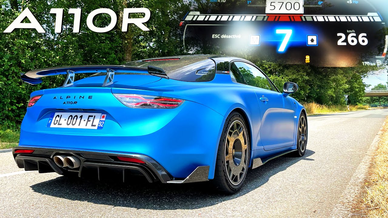 Alpine A110R – 0–266 KMH Acceleration, Exhaust Sound & POV Drive