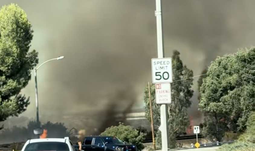 Corona Fire Sends Smoke Billowing Into California Skies