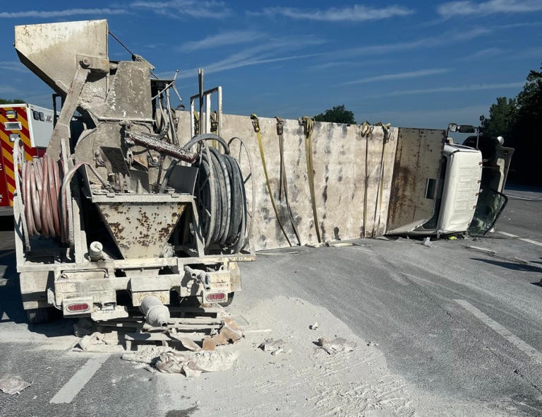 All westbound lanes closed on I-64 in Goochland due to tractor-trailer crash