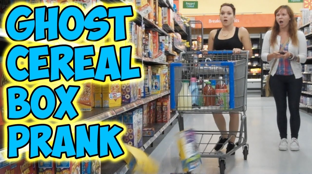 A ghost cereal box prank that moves on its own