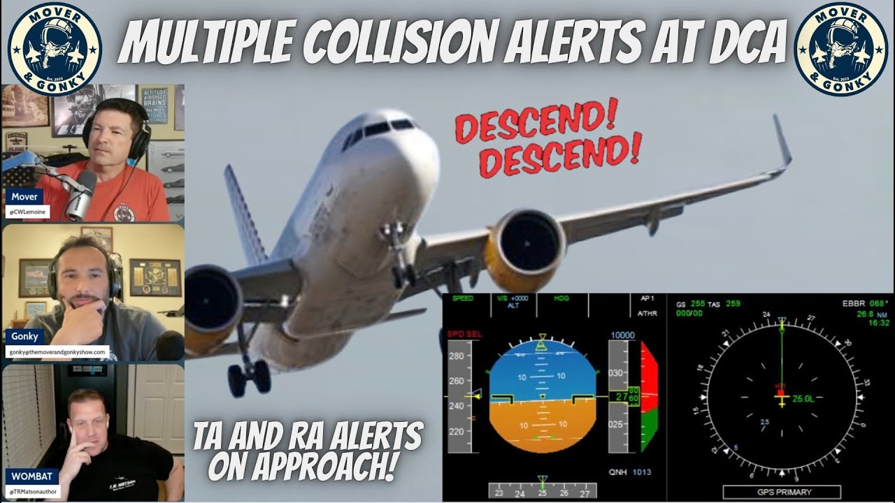 Pilots Discuss Multiple TCAS Alerts at KDCA – Close Calls in Busy Airspace