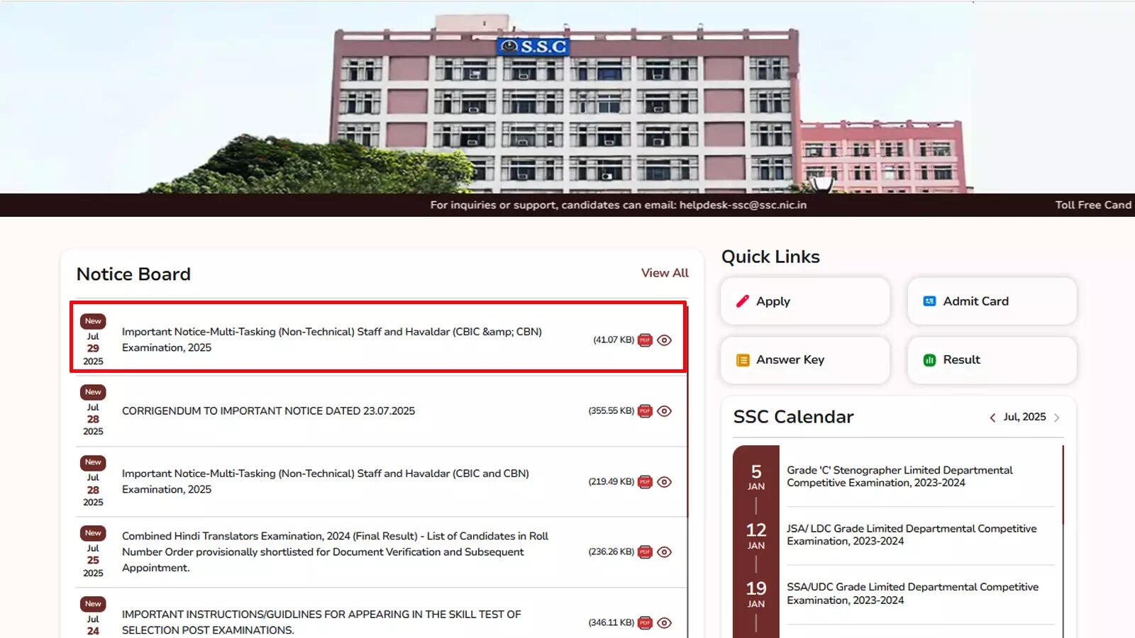 Ssc Mts Recruitment 2025 Correction Window Dates Revised Check