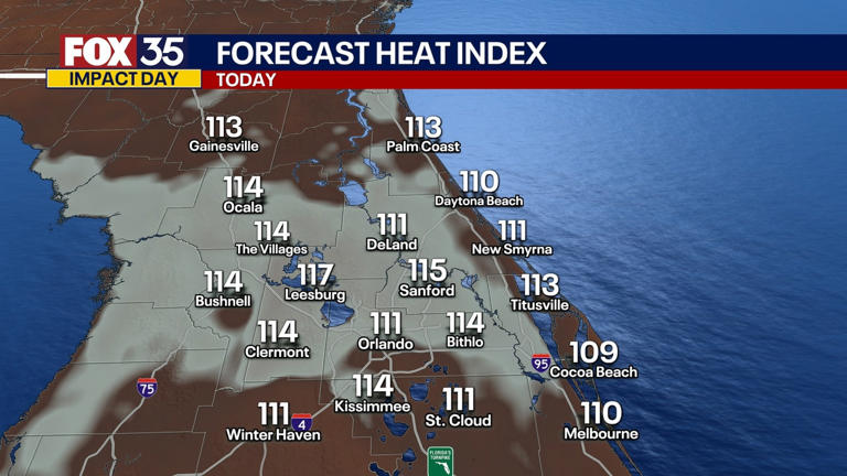 Extreme heat warning issued in Central Florida on Tuesday. How hot will ...