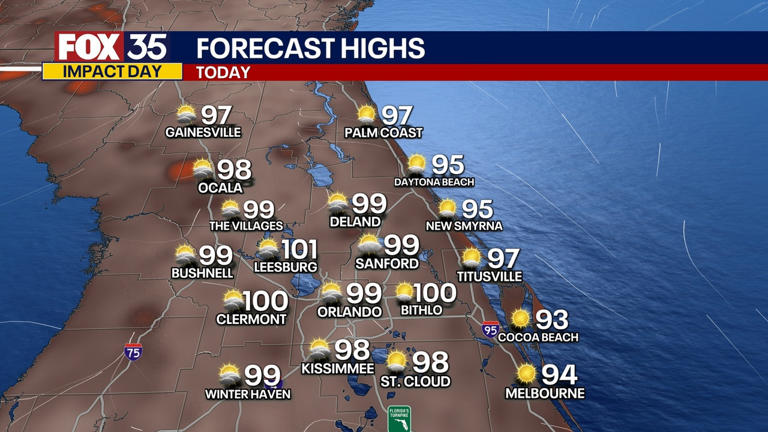 Extreme heat warning issued in Central Florida on Tuesday. How hot will ...