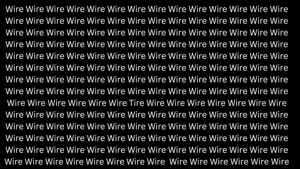 Optical Illusion: Spot The Odd Word Among All The Wires!