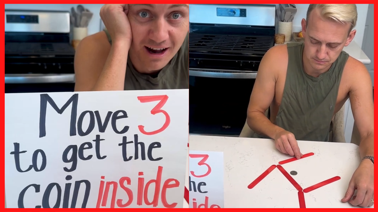 Move Just 3 to Get the Coin Inside – Can You Solve It?