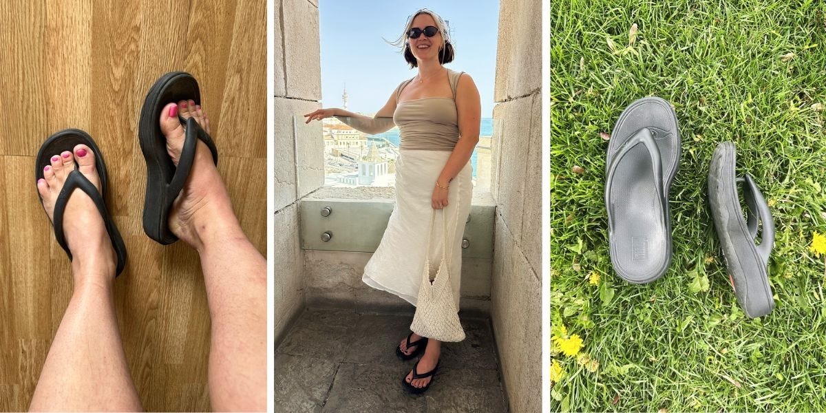 These flip-flops for wide feet feel comfortable even after 8 hours of ...