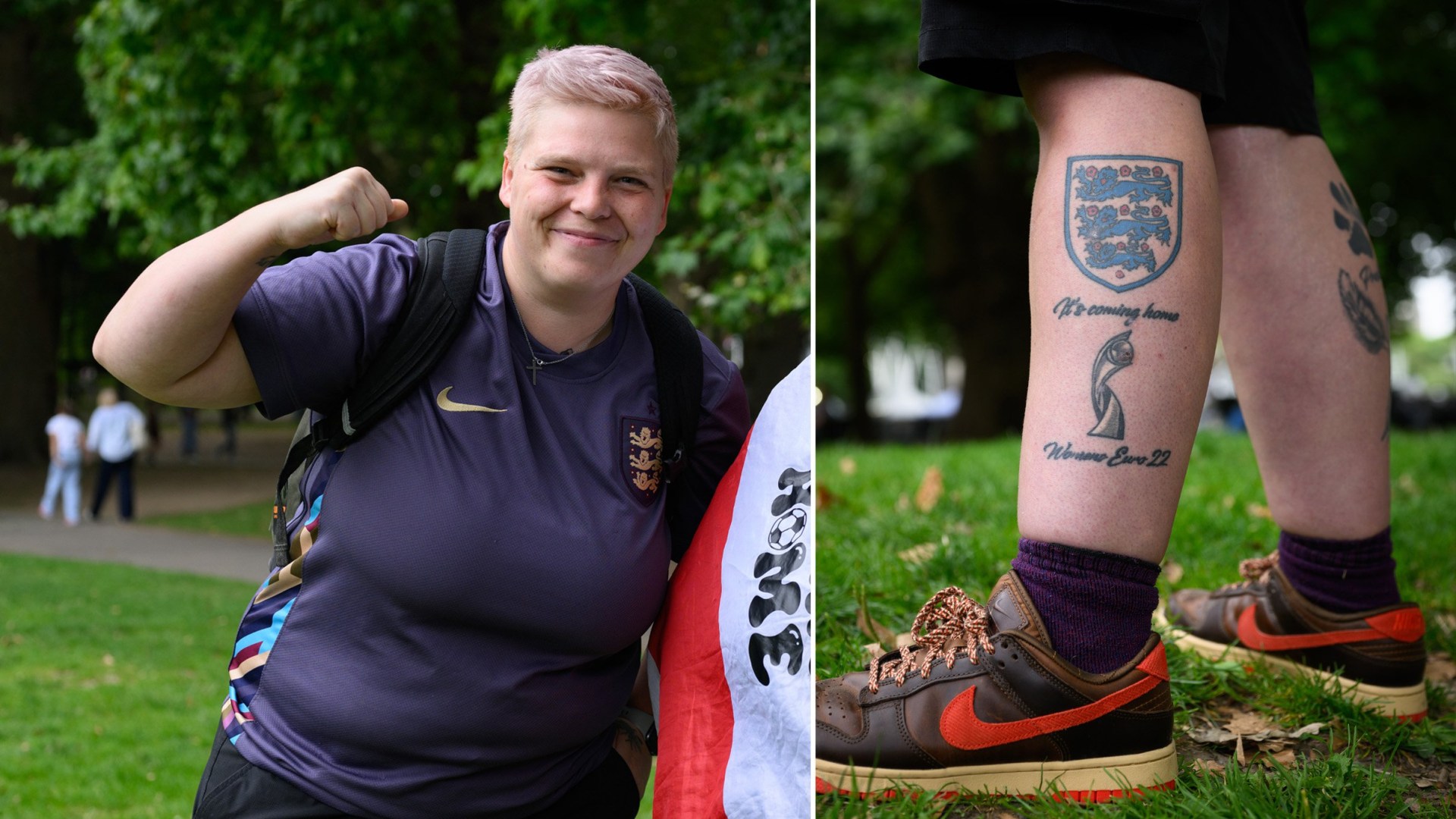 super fan to tattoo seven lionesses on her calf
