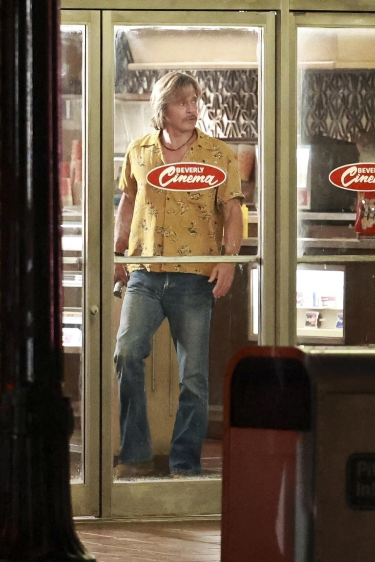 Brad Pitt shows off shaggy hair as Cliff Booth in ‘Once Upon a Time in ...