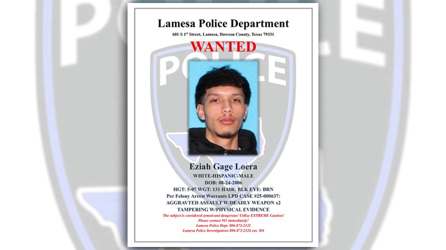 Lamesa Police seeking whereabouts of 18-year-old wanted on multiple ...