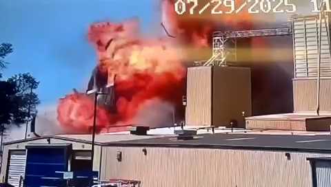 Video shows moment of possible explosion at Fremont plant