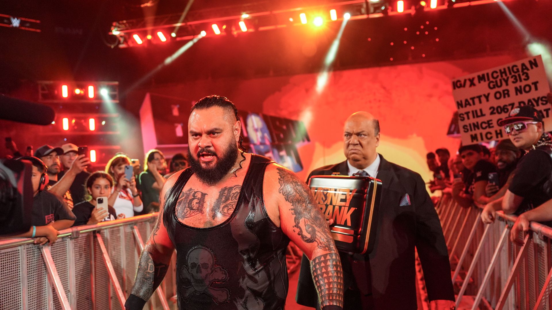 Michigan fan trolls Ohio State with sign on WWE Monday Night Raw