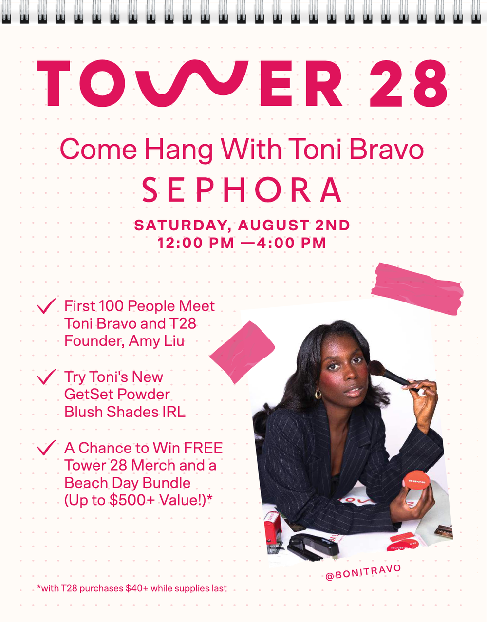 TOWER 28 X TONI BRAVO SEPHORA, LA