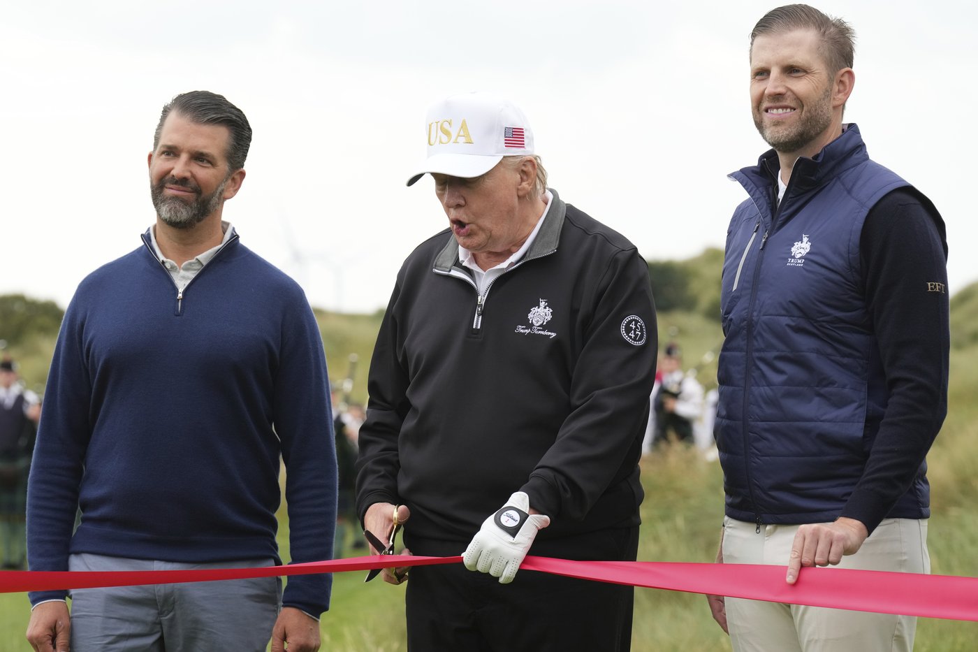 Trump caps his Scottish visit by opening a new golf course and ...