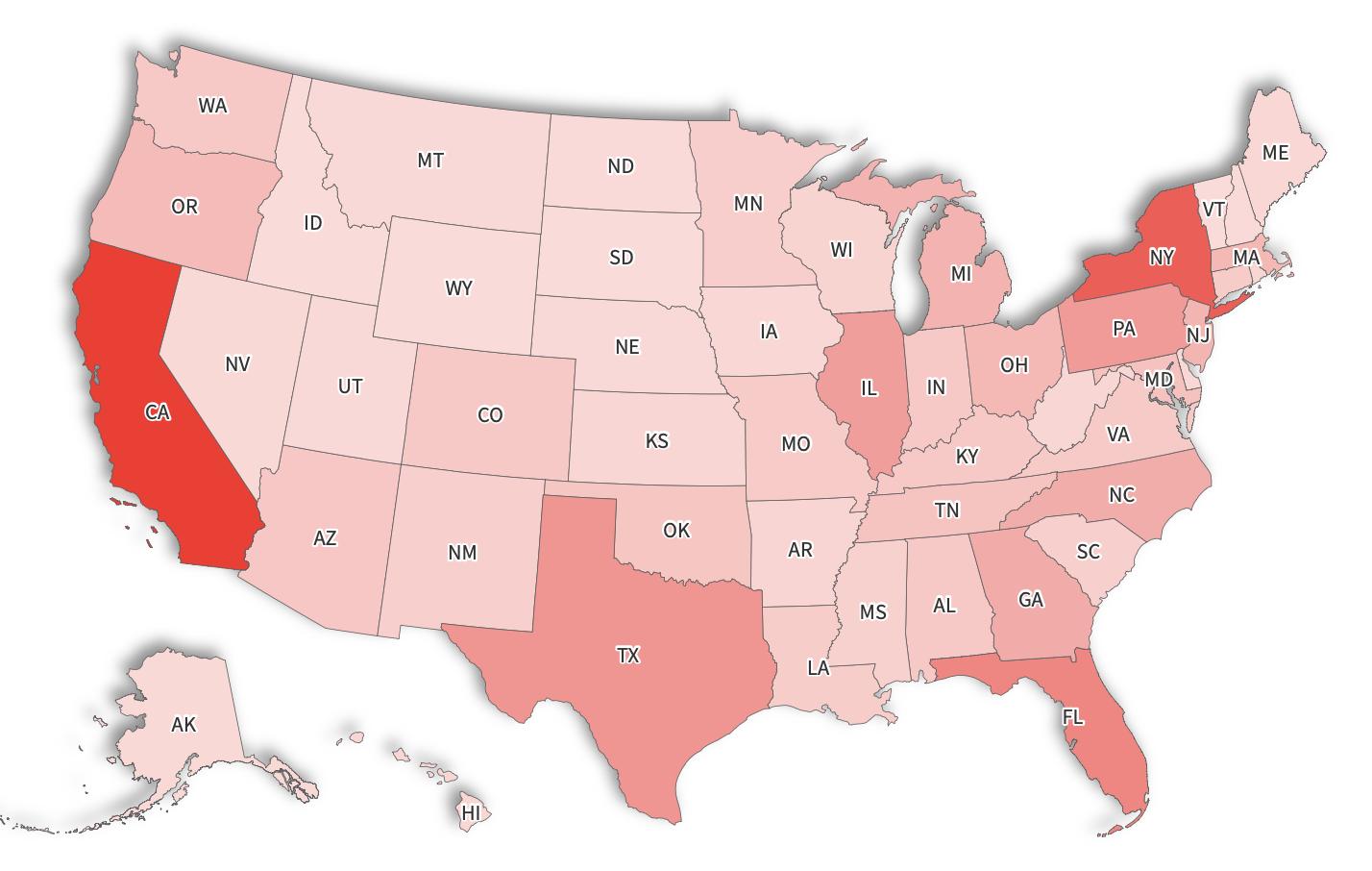Map shows states paying most—and least—for SNAP under Trump bill