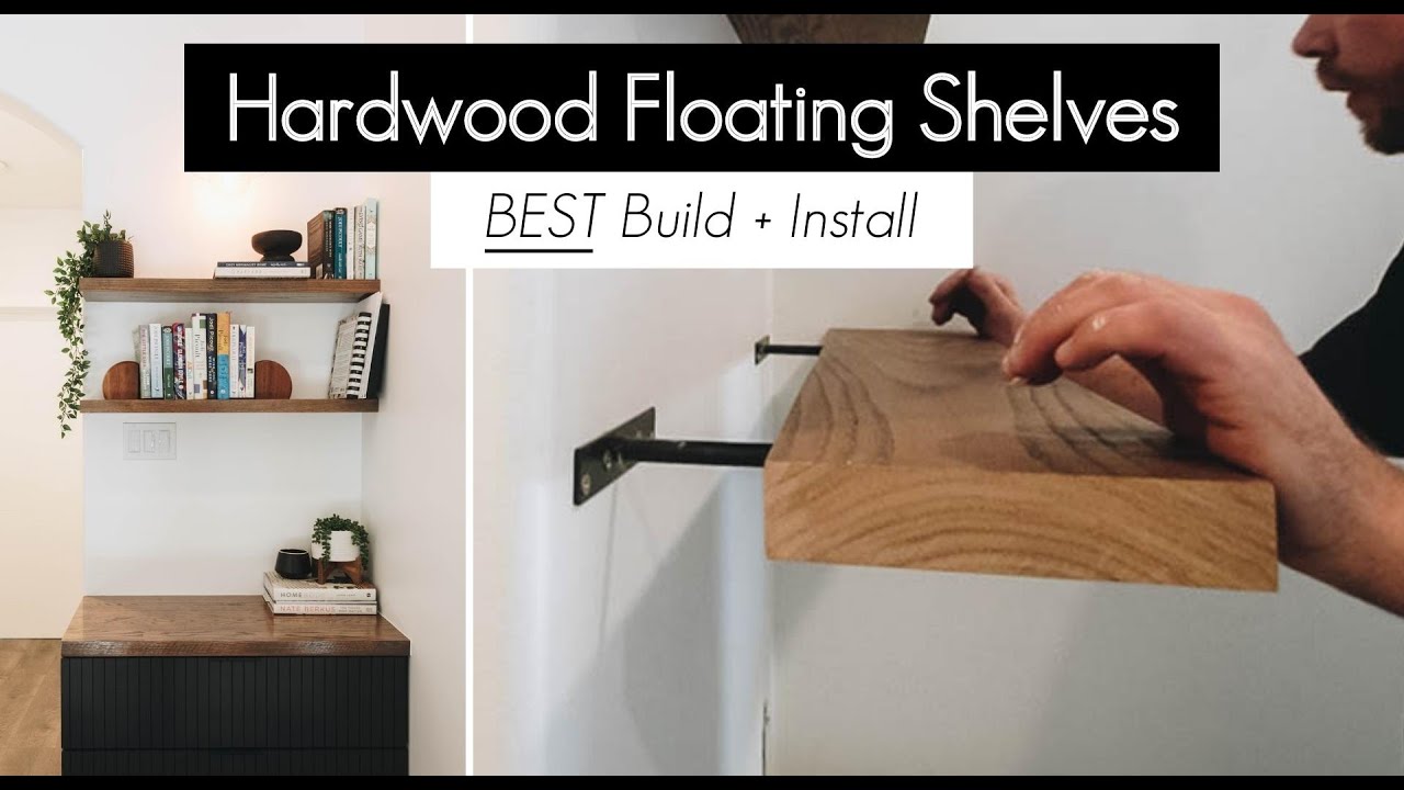 DIY Solid Hardwood Floating Shelves | How to scribe uneven walls and ...