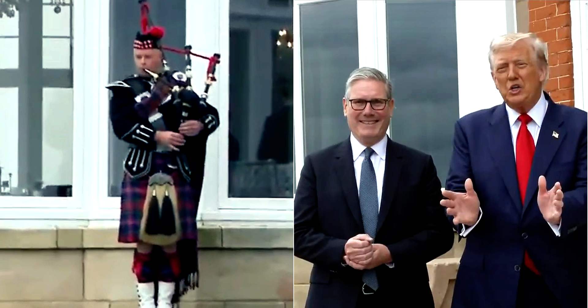 WATCH: Trump Drowned Out By His Own Bagpiper In Most Scottish Thing Ever