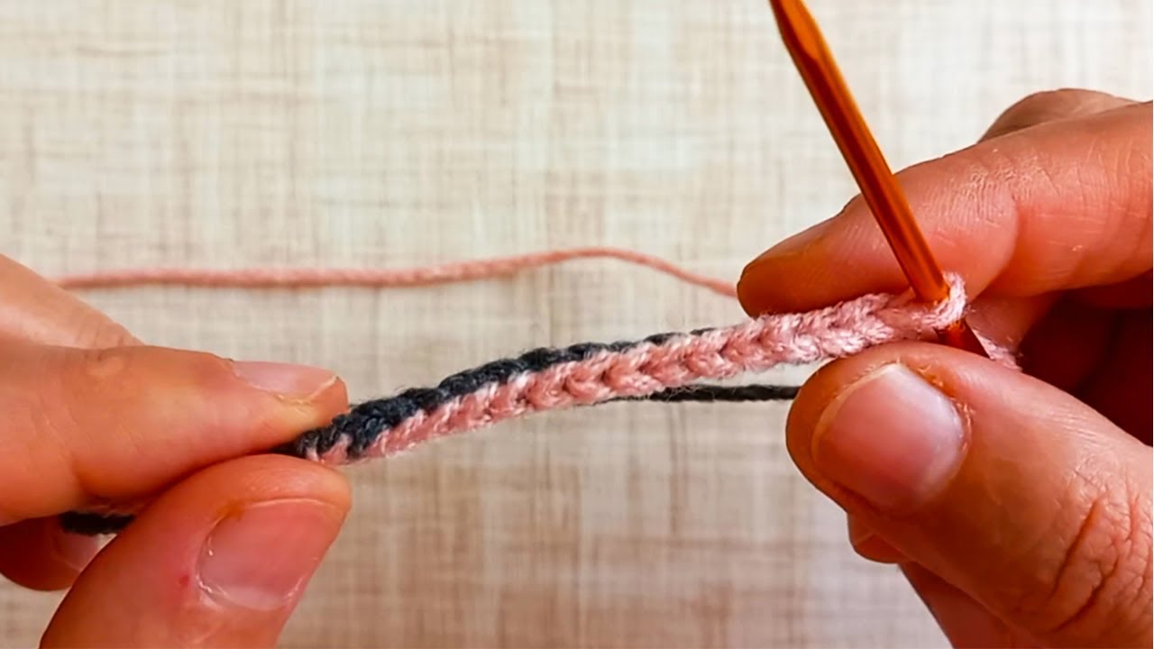 A Type of Crochet Colorful Strap Tutorial | How to Crochet a Strap