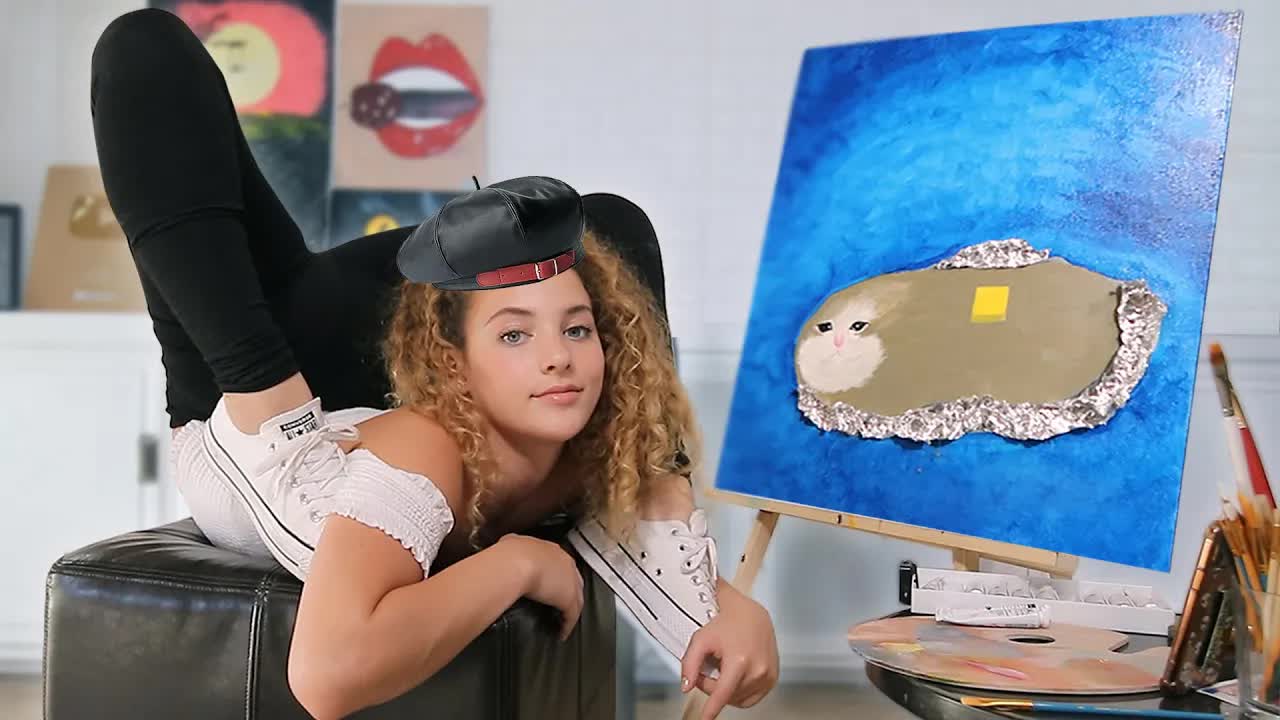 I Tried Painting a Meme Cat