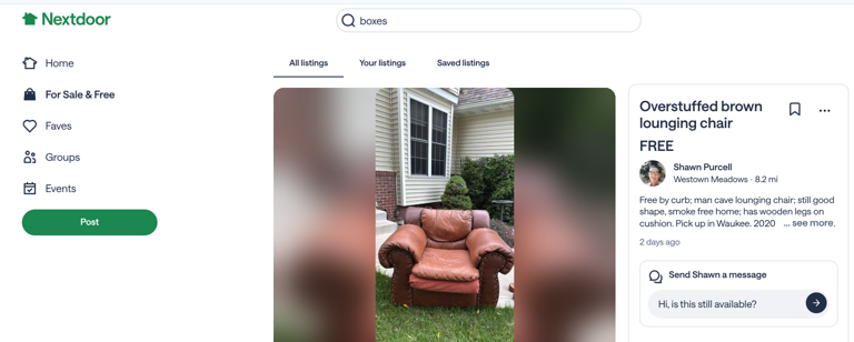 How to Find Free Stuff Near Me on Nextdoor