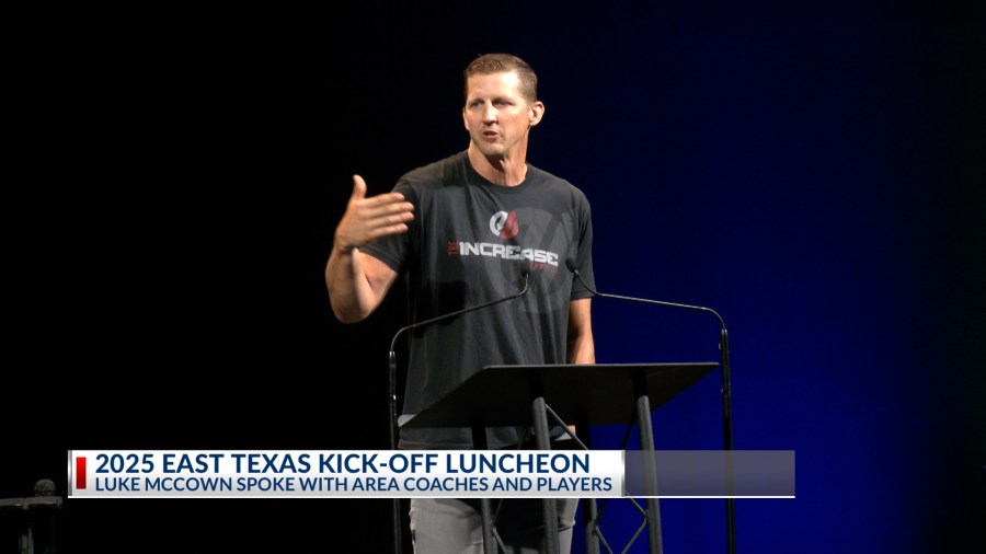 Luke McCown speaks at 19th East Texas Kick-Off Luncheon in Tyler
