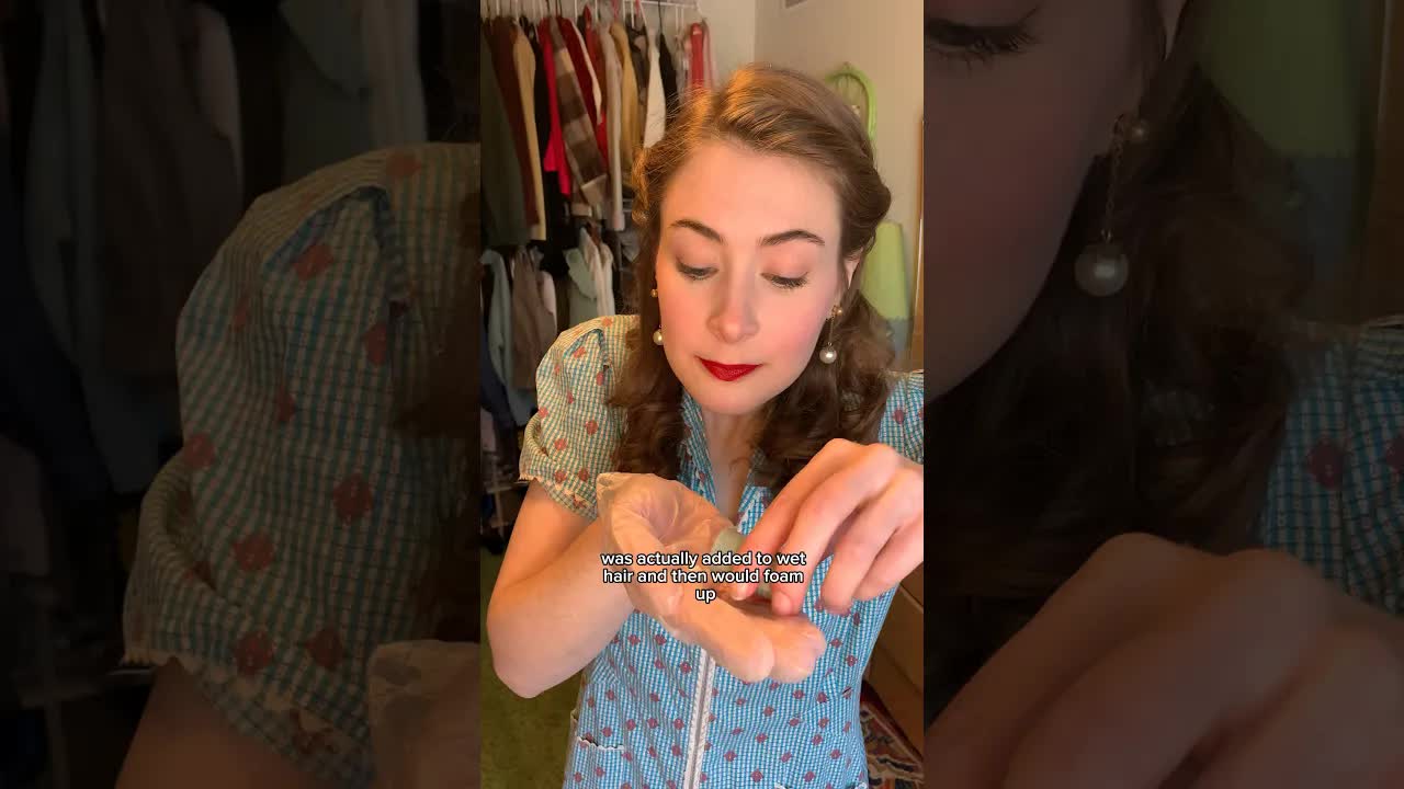 trying vintage dry shampoo from the 1940s