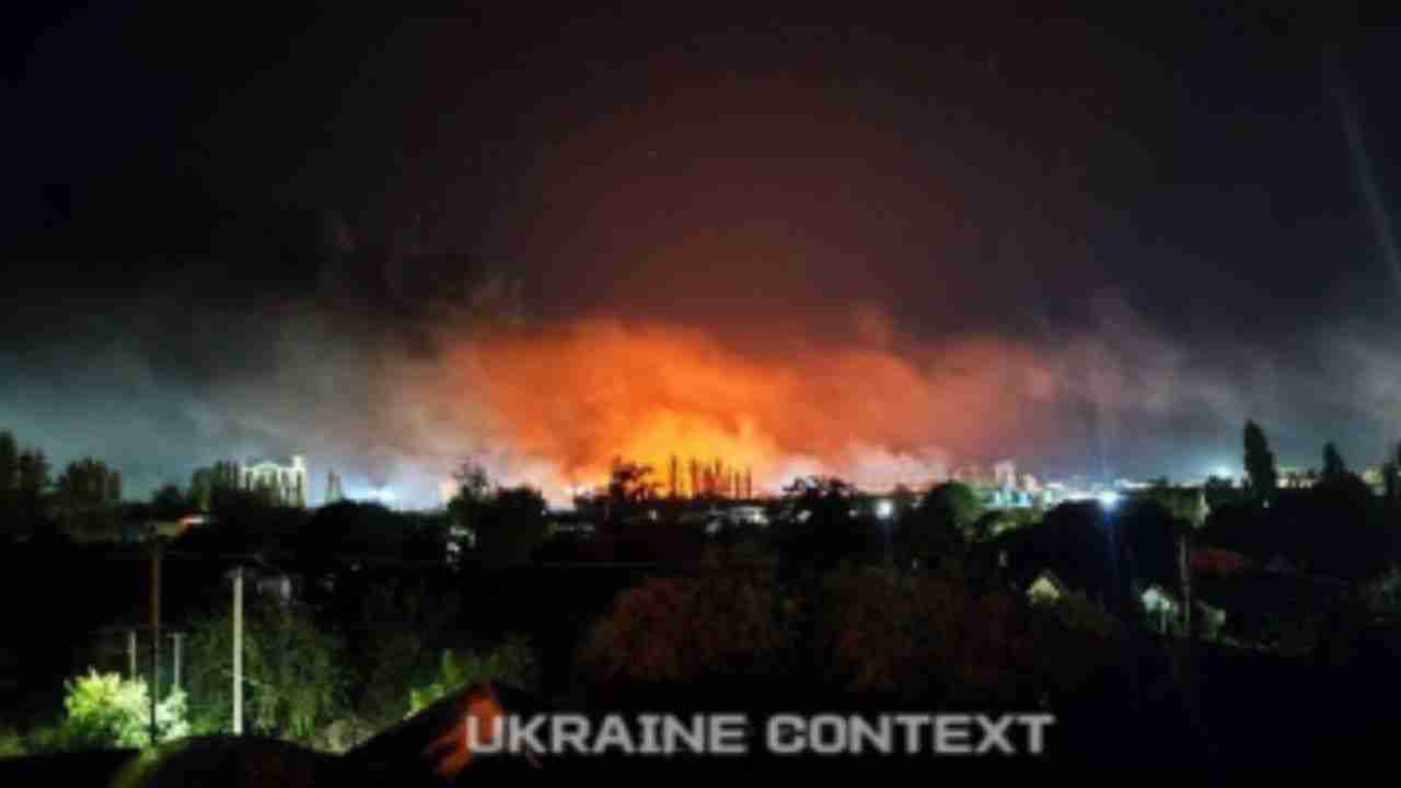 Drone attack sets fuel train ablaze and halts railway station in Russia