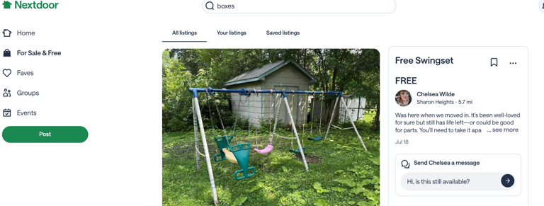 How to Find Free Stuff Near Me on Nextdoor