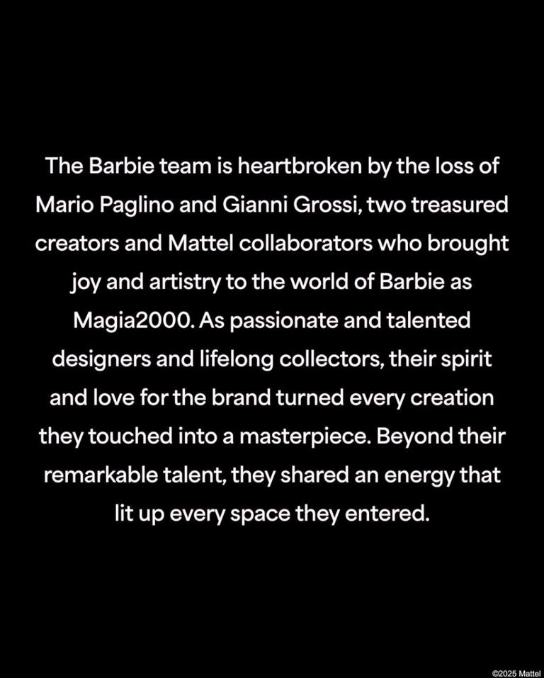 Two ‘treasured’ Barbie designers killed in head-on crash in Italy