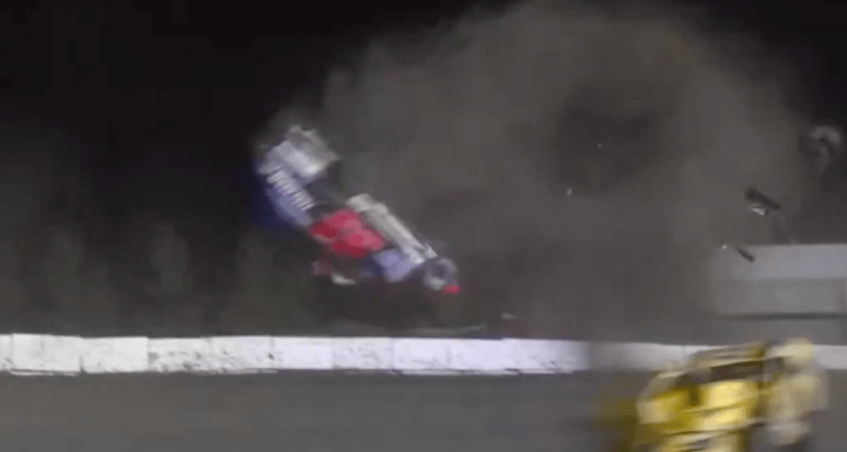 NASCAR driver hospitalized in scary dirt track crash: ‘Tremendous ...