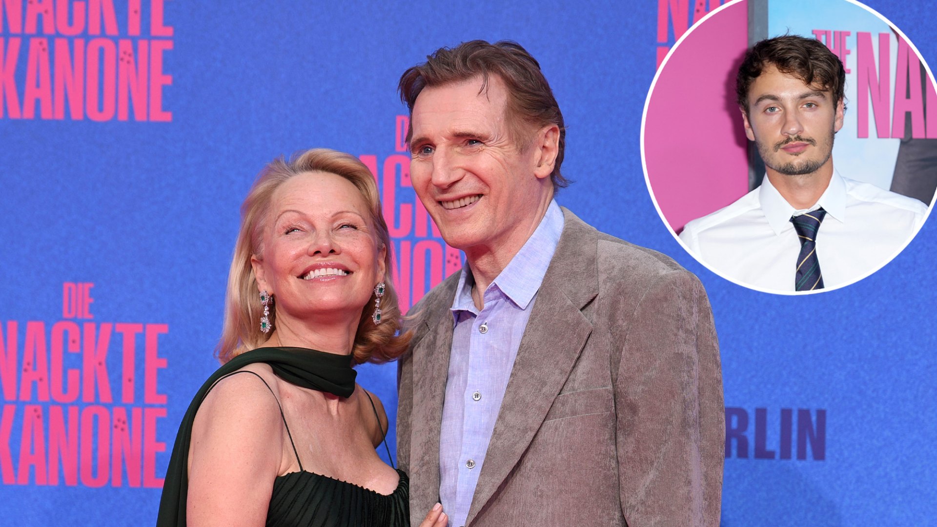 Pamela Anderson's Son Brandon Reacts to Her Chemistry With Liam Neeson