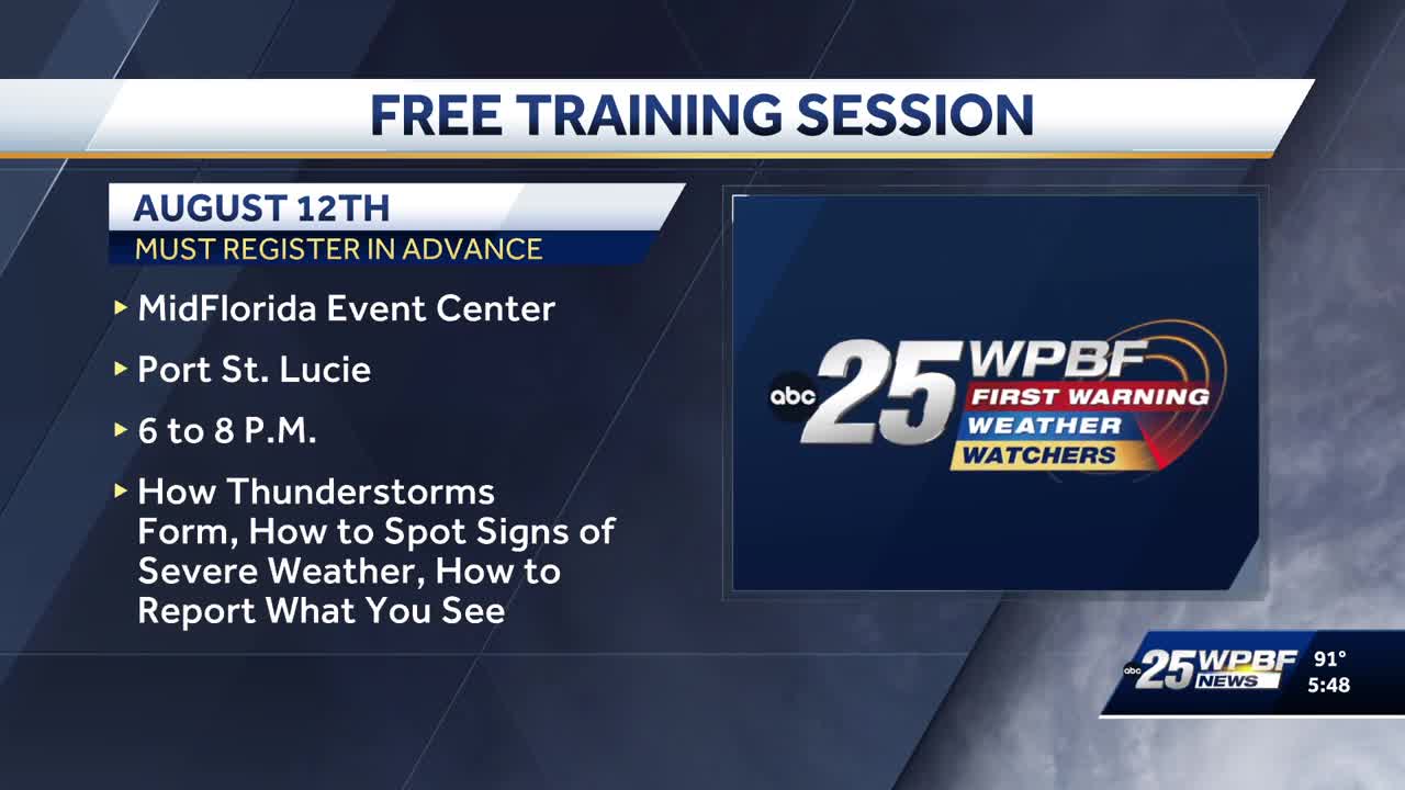 WPBF 25 offers free severe weather training in Port St. Lucie