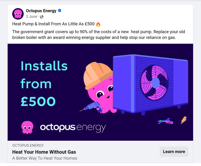 Octopus Energy ad banned over heat pump cost claim