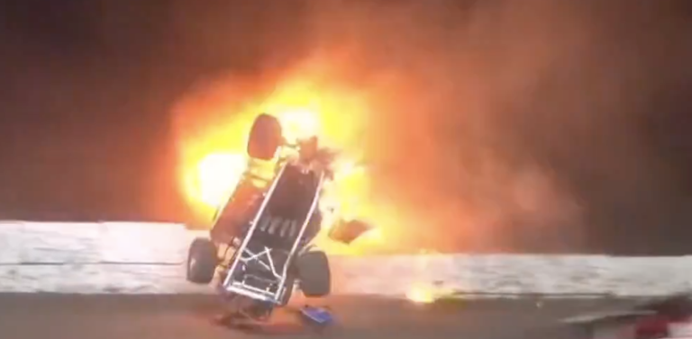 NASCAR driver hospitalized in scary dirt track crash: ‘Tremendous ...
