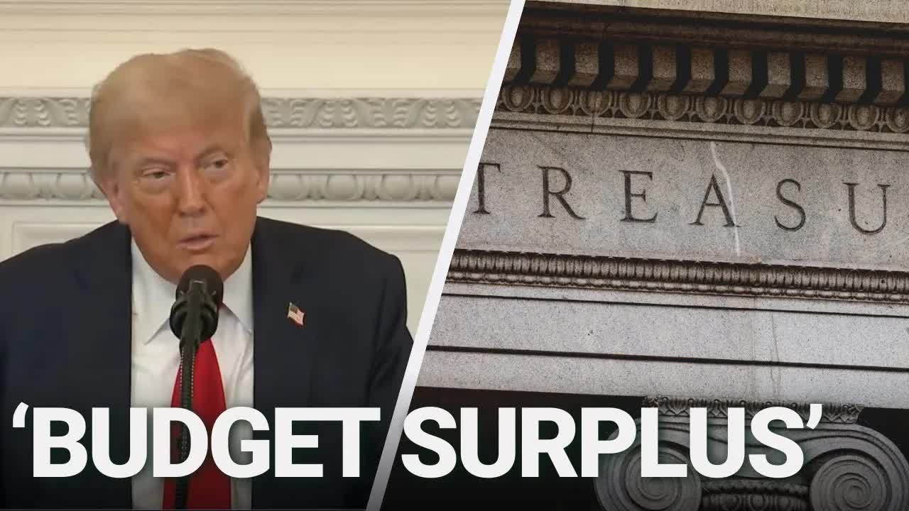 President Trump: "The United States Treasury ran a budget surplus"