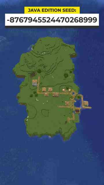 Zombie Village on a Big Island — Minecraft 1.21 Java Edition Seed Reveal