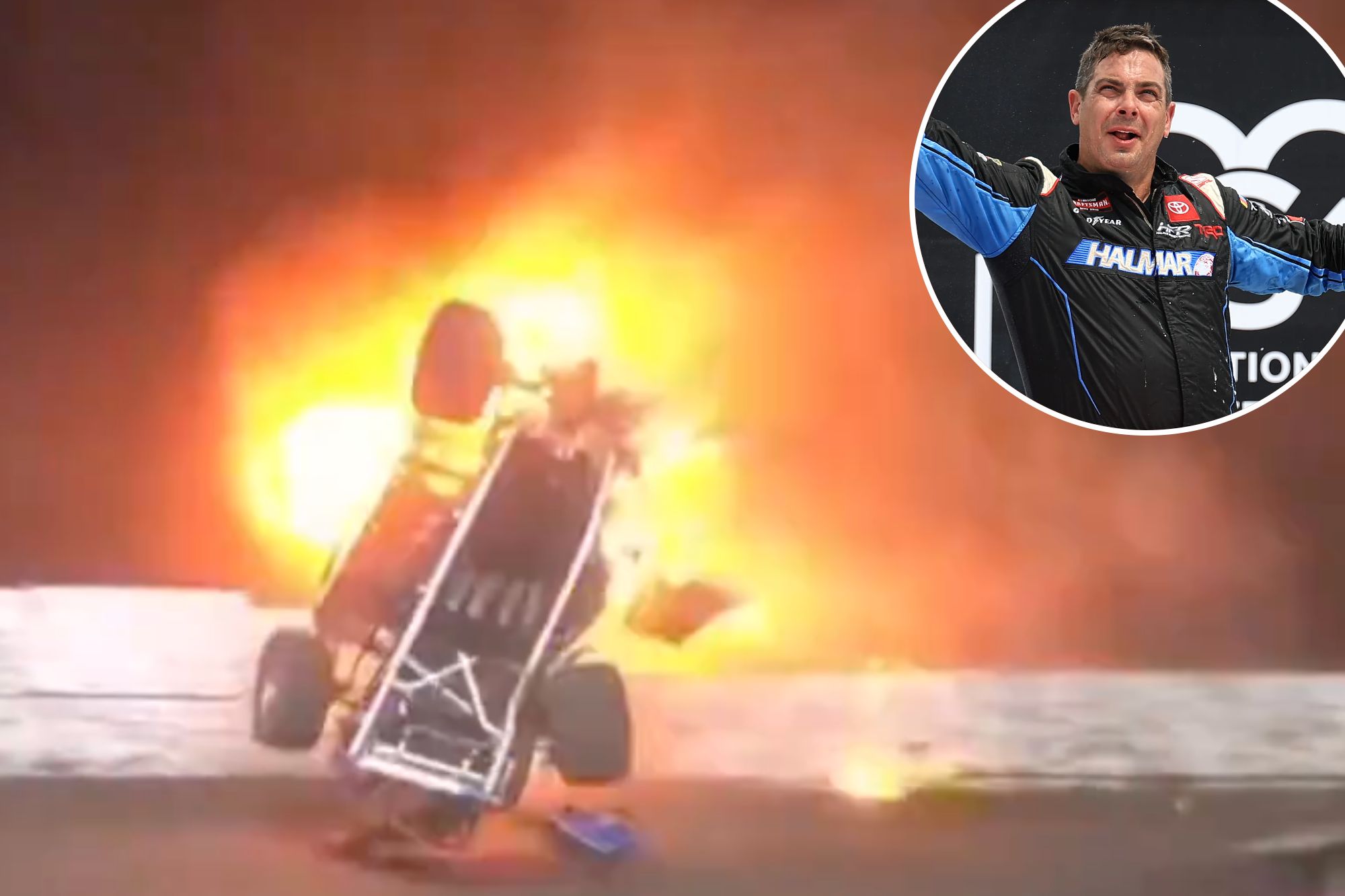 NASCAR driver hospitalized in scary dirt track crash: ‘Tremendous ...