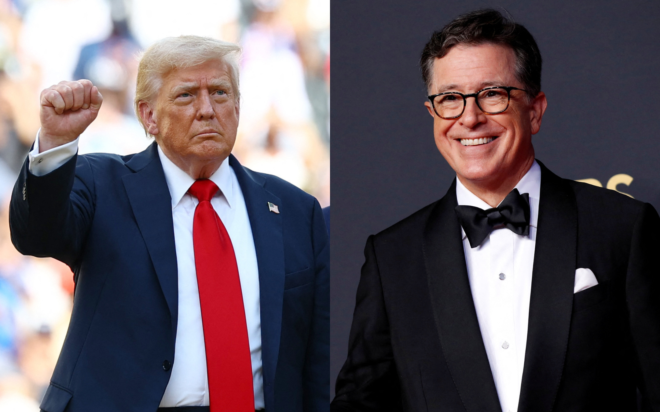 Trump reacts to Colbert's 'Late Show' end with violent dumpster diss