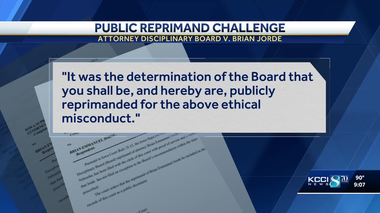 Iowa disciplinary board reprimands lawyer representing landowners in ...