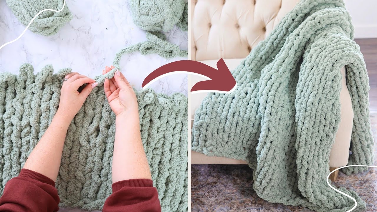 Make a Cozy Finger Knit Blanket in 3 Hours! (Actually Affordable)