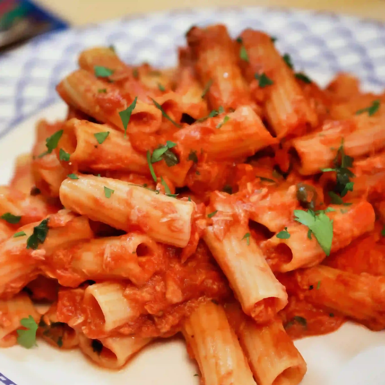 Recette de Pâtes Rigatoni au Thon épicé, Tomates Cerises et Câpres ...