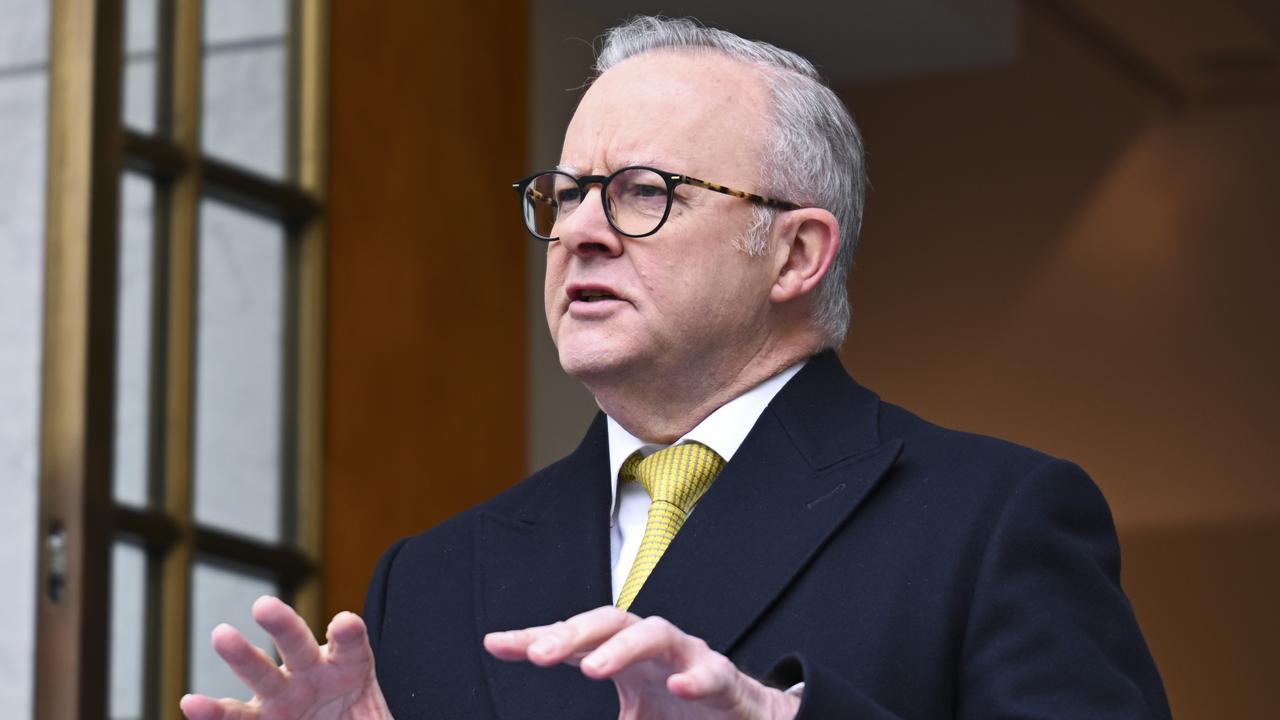 Protesters scream over Albo in parliament