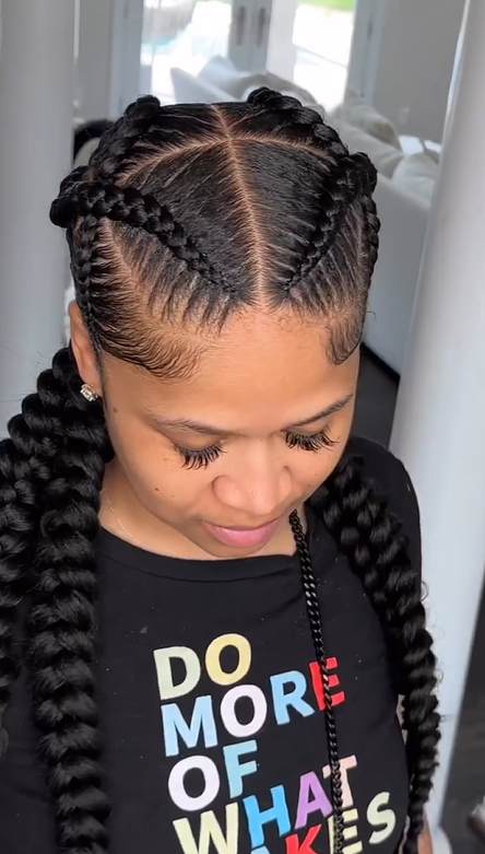 Loved how her braids turned out