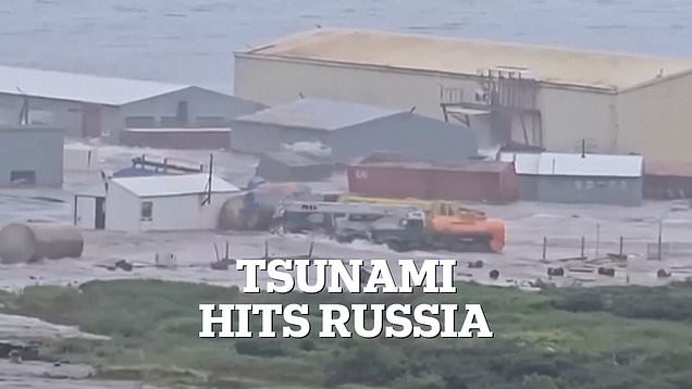 Homes flood as tsunami crashes into Russia's coastline