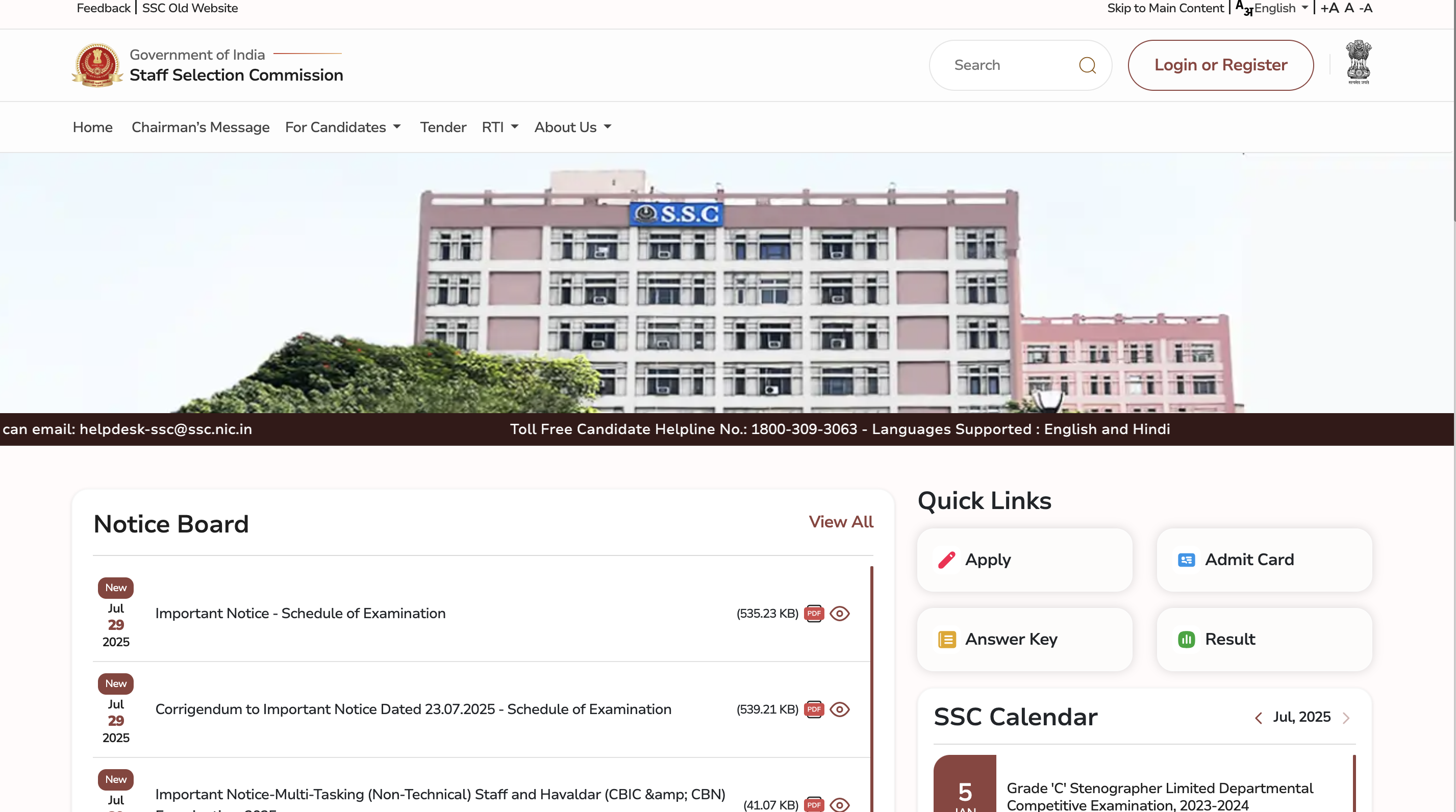 SSC exam schedule 2025 out for Steno and CHT posts at ssc.nic.in: Check ...