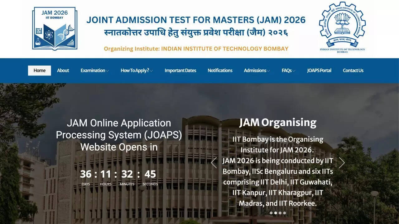 IIT Bombay launches JAM 2026 website: Registration to commence on ...