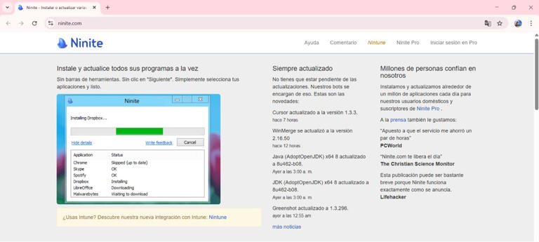 Qué es Ninite y cómo instalar o actualizar todos tus programas con un clic