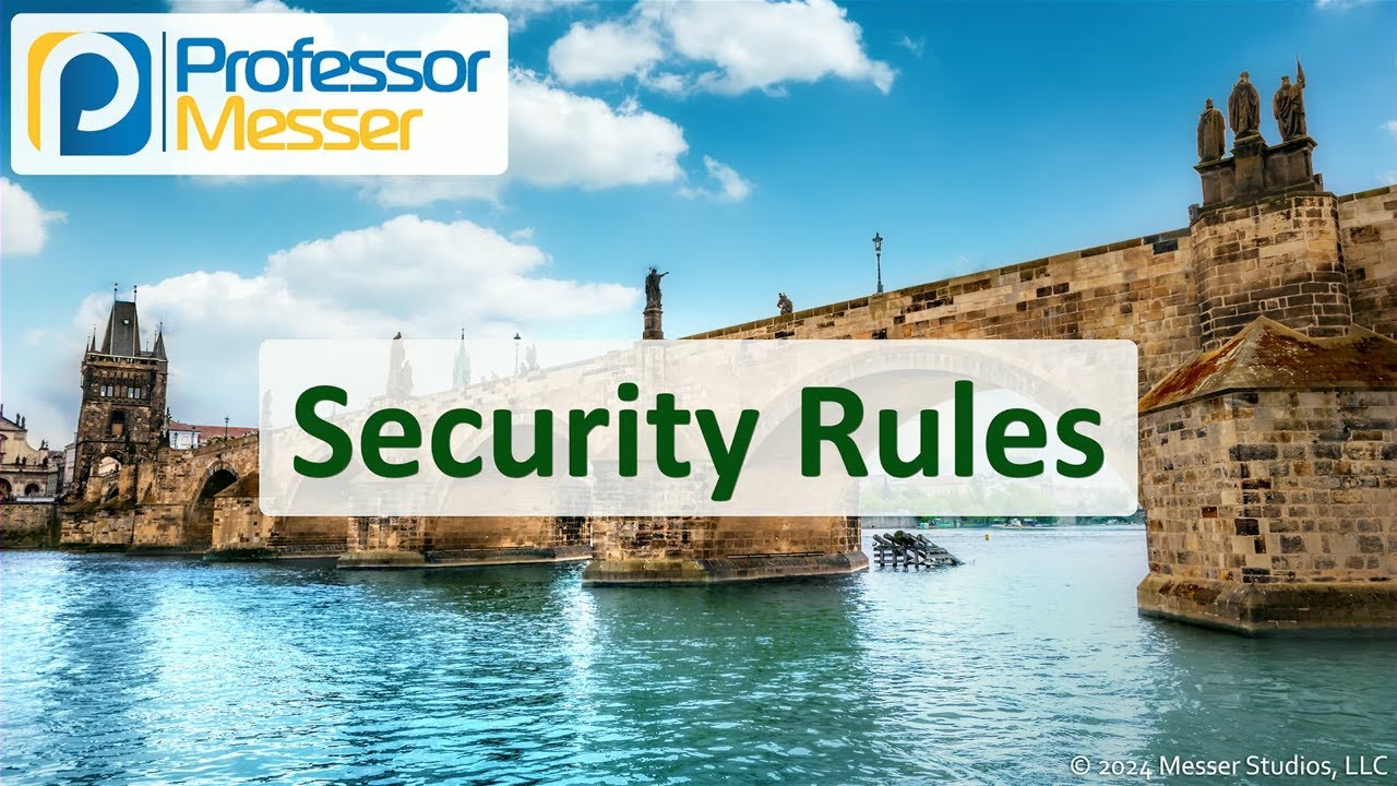 Security Rules - CompTIA Network+ N10-009 - 4.3